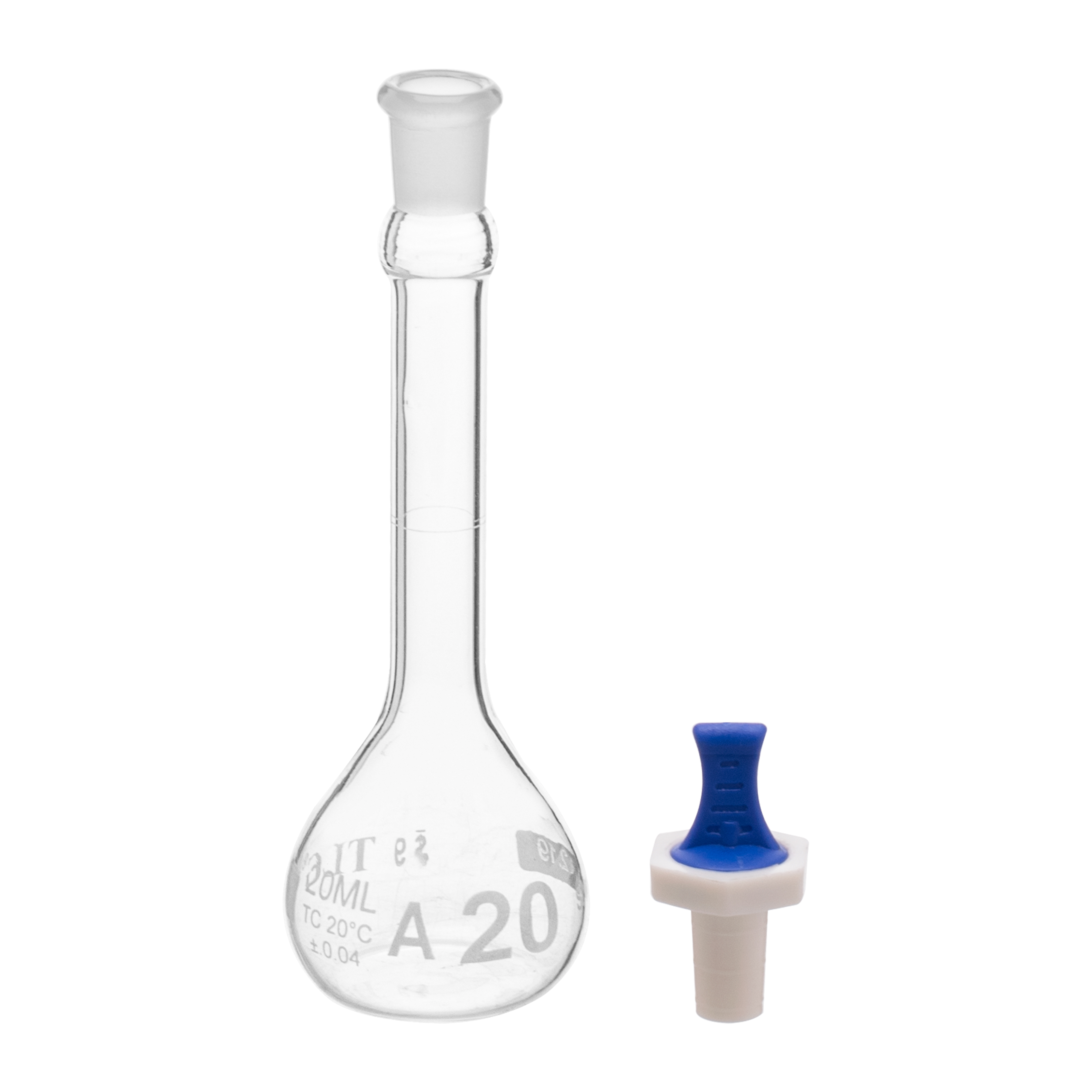Buy Online – Volumetric Flask, 20mL, Narrow Mouth, PE Stopper#9, Class ...