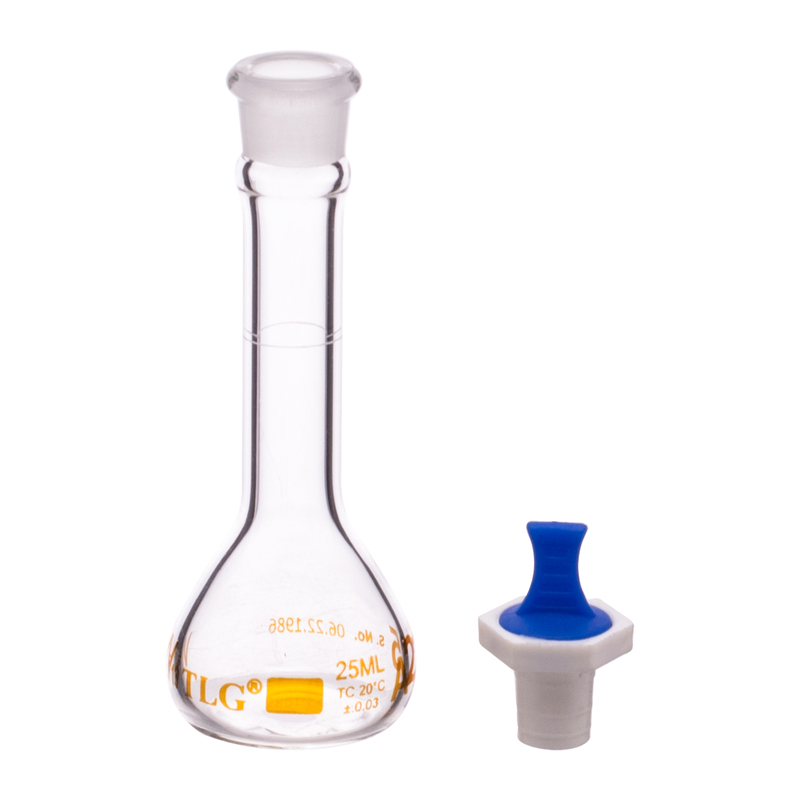 Buy Online – Volumetric Flask,25mL, Heavy Duty, Wide Mouth, PE Stopper ...