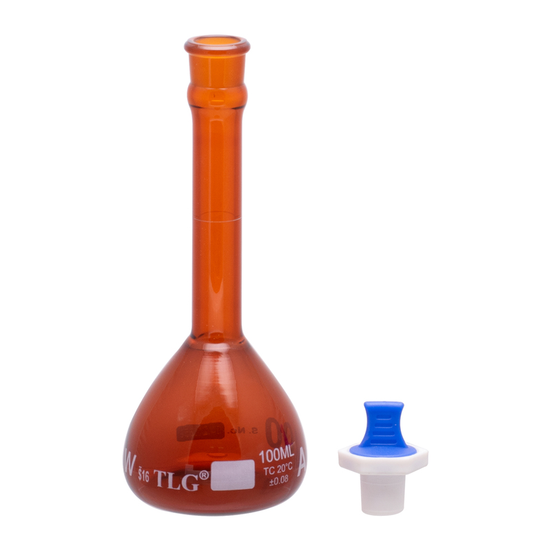Buy Online – Volumetric Flask, Low Actinic Amber, 100mL, Wide Mouth, PE ...