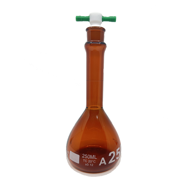 Buy Online – Volumetric Flask, Low Actinic Amber, 250mL, Wide Mouth ...