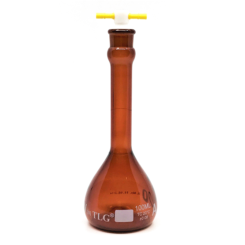 Buy Online – Volumetric Flask, Low Actinic Amber, 100mL, Wide Mouth ...