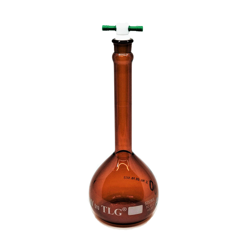 Buy Online – Volumetric Flask, Low Actinic Amber, 500mL, Wide Mouth ...